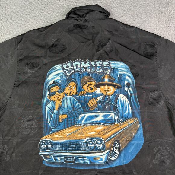 Homies | Shirts | Homies Cruizin Low Shirt Mens M Black Button David ...